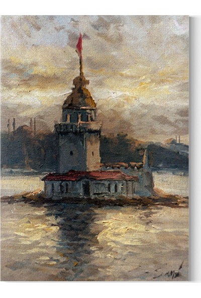 Desenlio Kız Kulesi Yağlı Boya Görünümlü Kanvas Tablo Desenlio Kız Kulesi Yağlı Boya Görünümlü Kanvas Tablo