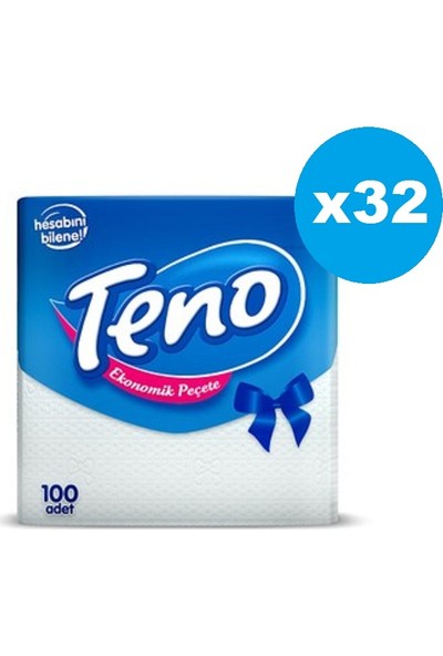 Teno Peçete 100' lü 32'li Set Teno Peçete 100' lü 32'li Set