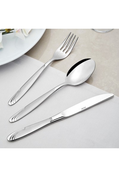 Nehir Lizbon 12 Adet Saten Tatlı Bıçak 18-10 304 Nehir Lizbon 12 Adet Saten Tatlı Bıçak 18-10 304