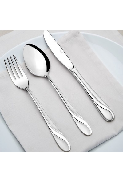 Nehir Safir 12 Adet Saten Yemek Çatal 18-10 304 Nehir Safir 12 Adet Saten Yemek Çatal 18-10 304