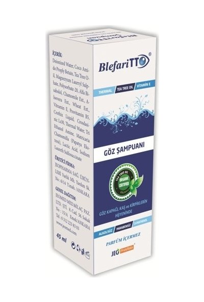 TTO Blefaritto Göz Şampuanı 45 ml TTO Blefaritto Göz Şampuanı 45 ml