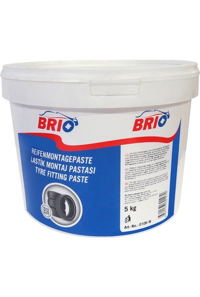 Brio Lastik Montaj Kremi Beyaz 5 Kg