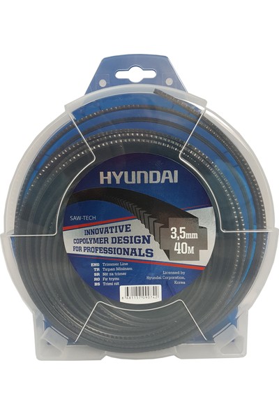 Hyundai 3.30Mm 57 Mt.Tırtıklı Siyah Tırpan Misinası Ot Çim Kesme İpi