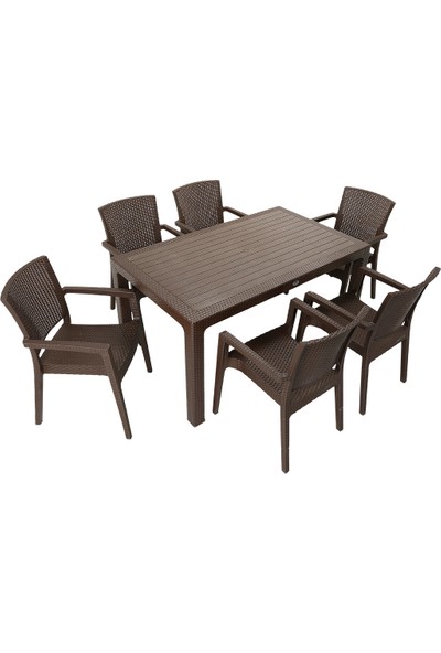 Mandella Rattan Elit 90X150 Zeus Kollu Sandalye Masa Takımı Mandella Rattan Elit 90X150 Zeus Kollu Sandalye Masa Takımı