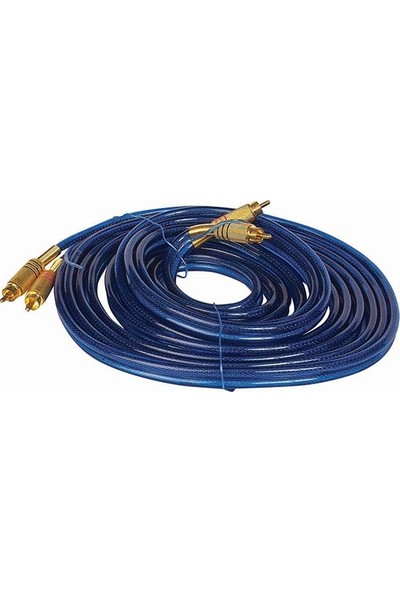 Elektromer Pioneer Tip Ara Kablo Anfi Kablosu 2 Rca + 2 Rca 5 Metre Mavi