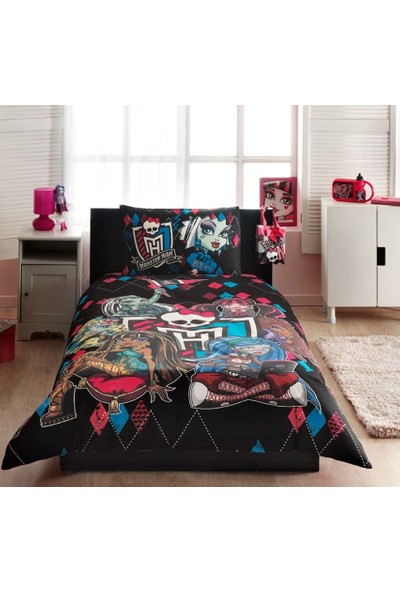 Taç Lisanslı Monster High Tek Kişilik Ranforce Nevresim Takımı Taç Lisanslı Monster High Tek Kişilik Ranforce Nevresim Takımı