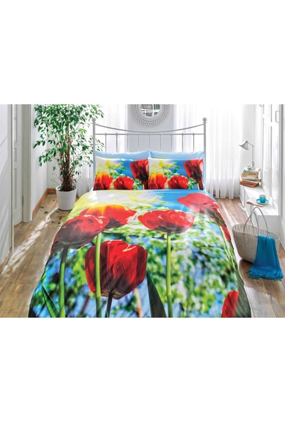 Taç Tulip Çift Kişilik Nevresim Takımı