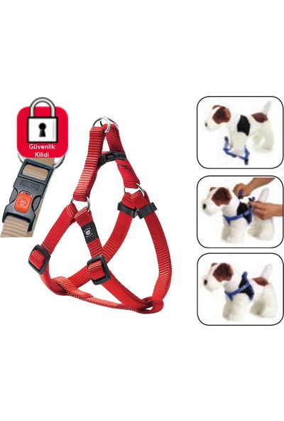 Karlie Kilitli Göğüs Tasma L 60-90Cm Kırmızı Karlie Kilitli Göğüs Tasma L 60-90Cm Kırmızı