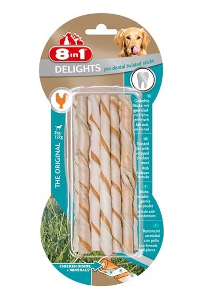 8 İn 1 Delight Pro Dental Twisted Sticks 8 İn 1 Delight Pro Dental Twisted Sticks