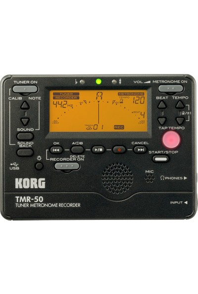 Korg Tmr-50 Bk - Siyah Akort Aleti & Metronom & Kayıt Cihazı Korg Tmr-50 Bk - Siyah Akort Aleti & Metronom & Kayıt Cihazı