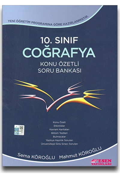 Esen Yayınları 10. Sınıf Coğrafya Konu Özetli Soru Bankası - Sema Köroğlu Mauhmut Köroğlu Esen Yayınları 10. Sınıf Coğrafya Konu Özetli Soru Bankası - Sema Köroğlu Mauhmut Köroğlu