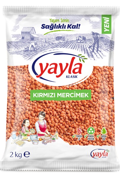 Yayla Kırmızı Mercimek Top Tane 2 kg Yayla Kırmızı Mercimek Top Tane 2 kg