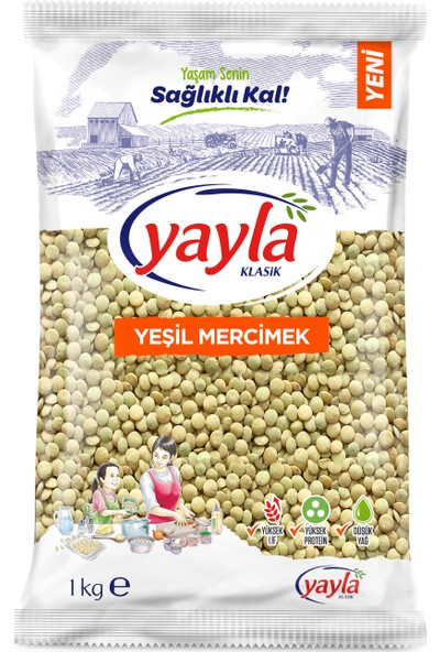 Yayla Yeşil Mercimek 1 kg Yayla Yeşil Mercimek 1 kg