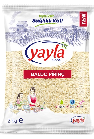 Yayla Gönen Baldo Pirinç 2 kg Yayla Gönen Baldo Pirinç 2 kg