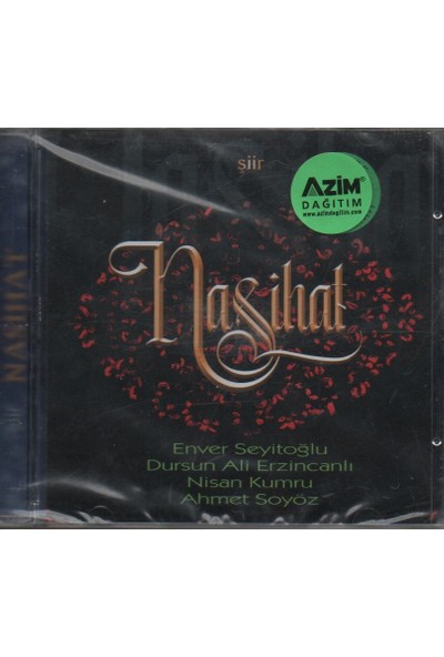 Nasihat ( Şiir ) Enver Seyitoğlu - D.Ali Erzincanlı - Nisan Kumru - Ahmet Soyöz ( Albüm - Cd ) Nasihat ( Şiir ) Enver Seyitoğlu - D.Ali Erzincanlı - Nisan Kumru - Ahmet Soyöz ( Albüm - Cd )