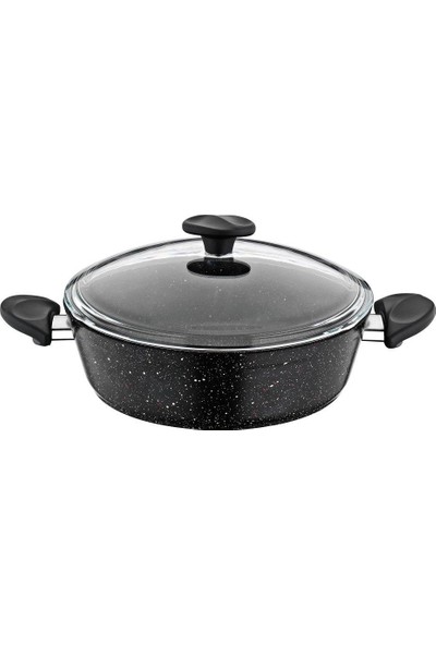 Papilla Vilma Karnıyarık Granit Tencere 26 cm Siyah