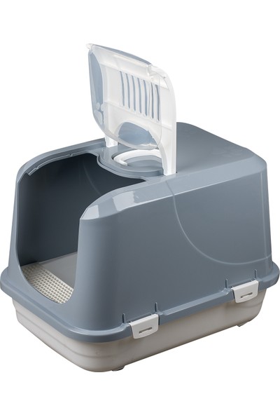 Çınar Büyük Kedi Kapalı Tuvalet Kabı Xx Boy Kürekli Plastik Paspaslı
