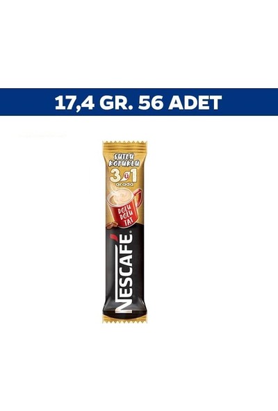 Nescafé 3'ü 1 Arada Sütlü Köpüklü 56x17.4 gr Çoklu Paket Nescafé 3'ü 1 Arada Sütlü Köpüklü 56x17.4 gr Çoklu Paket