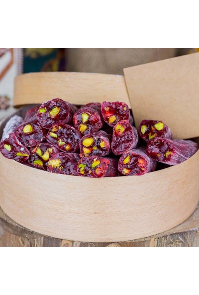 Gaziantepten Nar Aromalı Antep Fıstıklı Fitil Lokum Special 500 gr Gaziantepten Nar Aromalı Antep Fıstıklı Fitil Lokum Special 500 gr