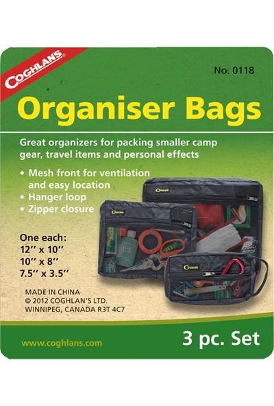Coghlans Organizer Bags 3'lü