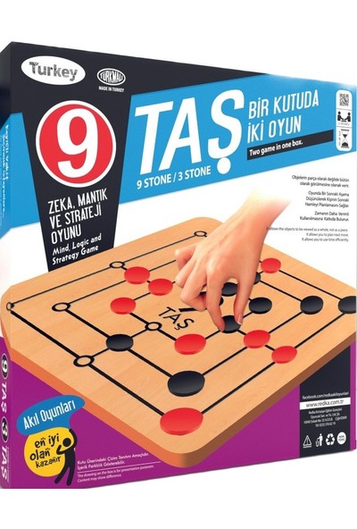 Redka 9 Taş 3 Taş Zeka Oyunu Redka 9 Taş 3 Taş Zeka Oyunu