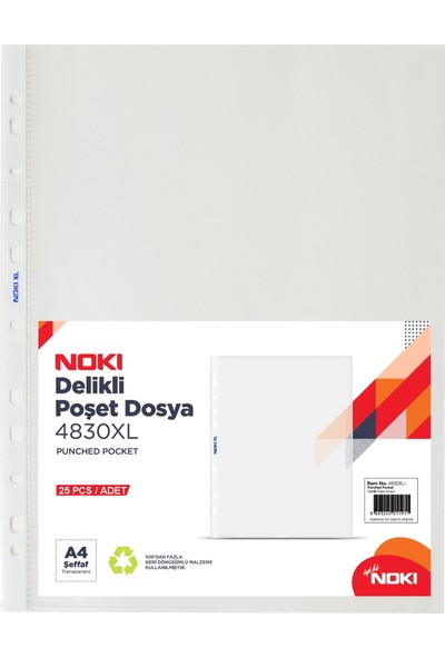 Noki Xl 25'Li Poşet Dosya (İç Piyasa) Noki Xl 25'Li Poşet Dosya (İç Piyasa)