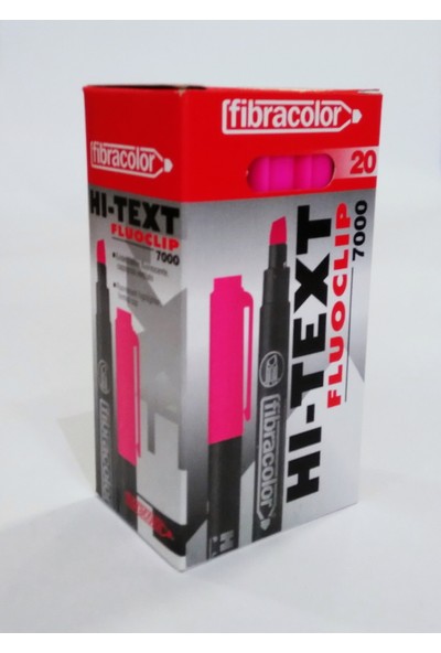 Hi-Text Fluoclip Kalem Tipi Fosforlu Kalem Pembe 20'li Hi-Text Fluoclip Kalem Tipi Fosforlu Kalem Pembe 20'li
