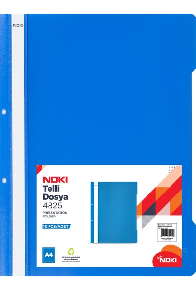 Noki A4 Telli Dosya 10'lu Mavi