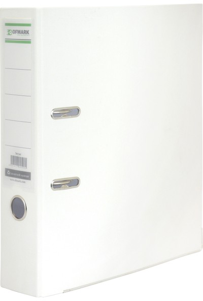 Ofmark Plastik Klasör Çıtalı Geniş Beyaz