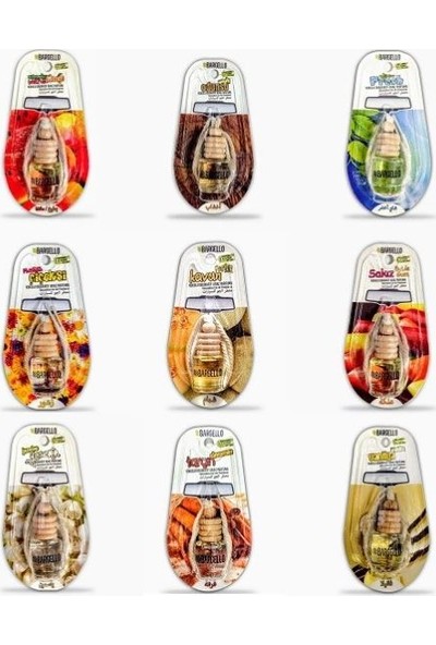 E-Hediyeci 9 Adet Bargello Araç Kokusu Parfüm 8 Ml (Karma) E-Hediyeci 9 Adet Bargello Araç Kokusu Parfüm 8 Ml (Karma)