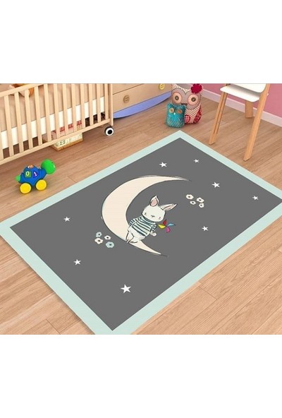 Karnaval Aydaki Tavşan Çocuk Odası Halısı Karnaval Aydaki Tavşan Çocuk Odası Halısı