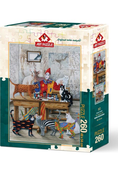 Art Puzzle Renkli Kediler 260 Parça Puzzle Art Puzzle Renkli Kediler 260 Parça Puzzle