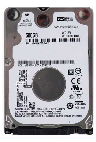 Western Digital Notebook 500 GB Sata3 5400Rpm 8MB 2.5