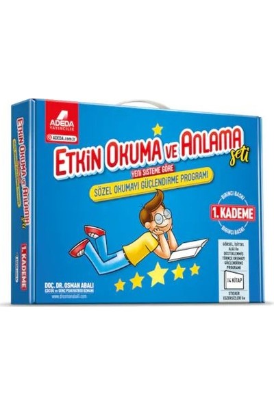 Adeda Etkin Okuma ve Anlama / Okumayı Güçlendirme Seti 1. Kademe 6-7 Yaş - Osman Abalı Adeda Etkin Okuma ve Anlama / Okumayı Güçlendirme Seti 1. Kademe 6-7 Yaş - Osman Abalı