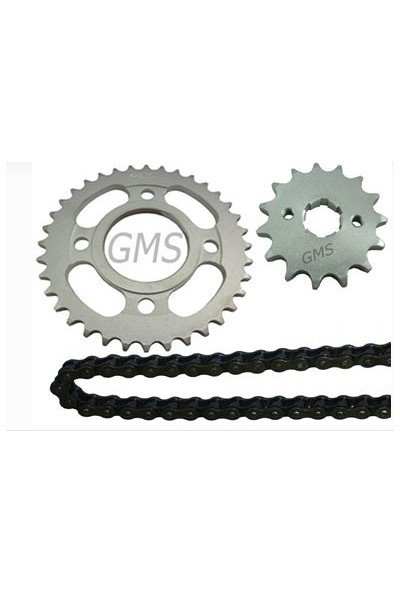 GMS CG 125 Zincir ve Ön-Arka Dişli Set GMS CG 125 Zincir ve Ön-Arka Dişli Set