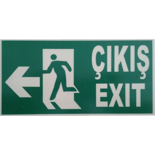 Bilge Acil Çıkış/Exit Levhası- Sol Yön Fiyatı - Taksit Seçenekleri