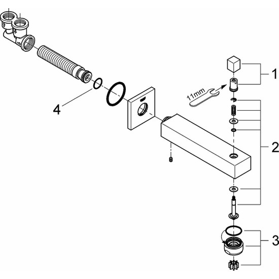 Grohe Eurocube Yön Değiştiricili Çıkış Ucu - 13304000 Fiyatı