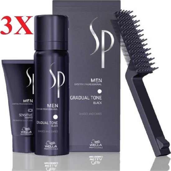 Wella Sp Men Pigment Mousse gradual Tone Black Siyah 3x60ml Fiyatı