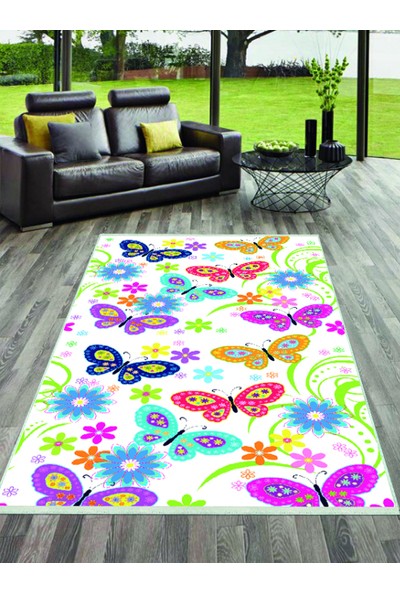 Sihirli Halı Özel Üretim Makinede Yıkanabilir Deri Taban Karışık Renkli Dijital Baskı Salon Halısı