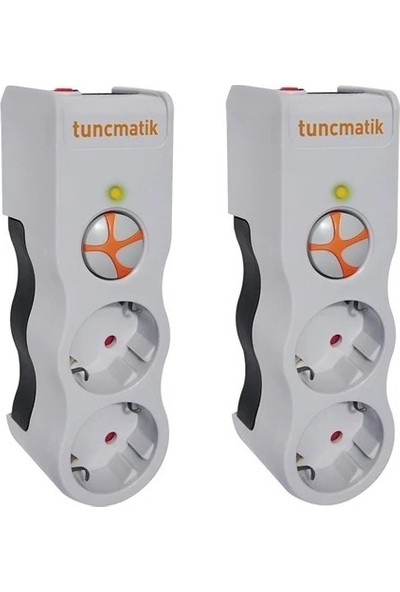 Tunçmatik Enerji Koruma Prizi 2'li (TSK5080) (2 Adet) Tunçmatik Enerji Koruma Prizi 2'li (TSK5080) (2 Adet)