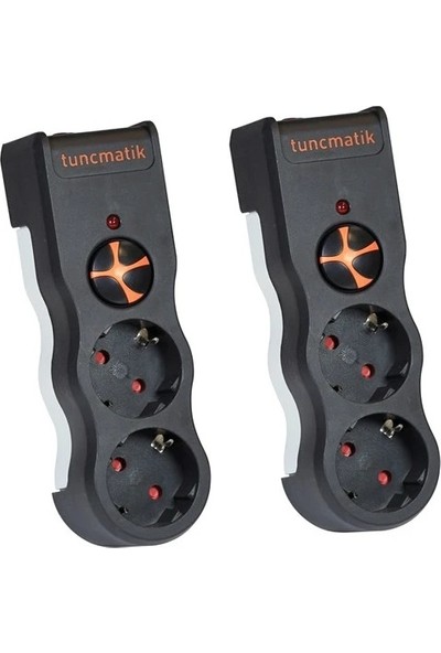 Tunçmatik Enerji Koruma Prizi 2'li (TSK5080) (2 Adet) Tunçmatik Enerji Koruma Prizi 2'li (TSK5080) (2 Adet)