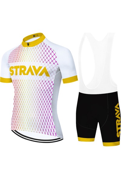 Erkek Bisiklet Jersey Kısa Kollu + Önlük Şort Bisiklet Mtb Gel Equipe De Pro Bisiklet Giyim