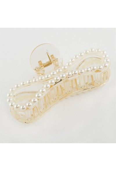 Strongart Fiyong Şekilli Incili Mandal Toka