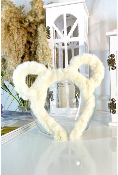 Şubu Tasarım Peluş Taç Ekru SBT0912