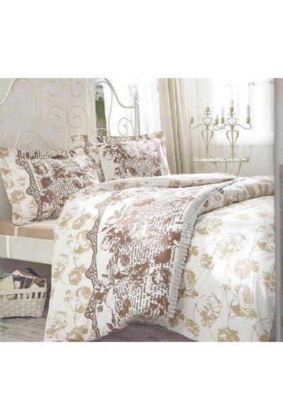Babylee Çift Kişilik Ranforce Nevresim Takımı Vintage Rose