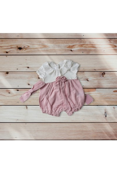 Elefin Kız Bebek Tulum, Bandanalı Barbatöz Tulum