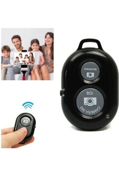 Pilli Bluetooth Uzaktan Kumanda Pilli Tüm Telefonlara Uyumlu Video Selfie ve Fotoğraf Çekme Siyah Pilli Bluetooth Uzaktan Kumanda Pilli Tüm Telefonlara Uyumlu Video Selfie ve Fotoğraf Çekme Siyah