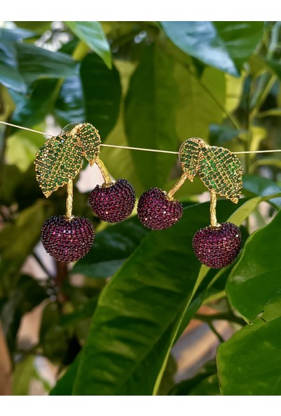 Optimoon Kiraz Model Zirkon Küpe Optimoon Kiraz Model Zirkon Küpe