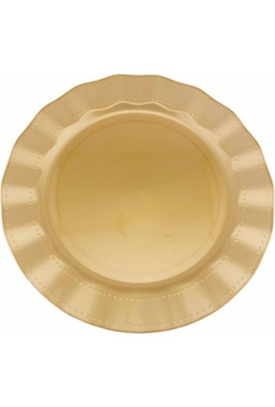 Plastik Lüks Tabak 26 cm - 6'lı Gold