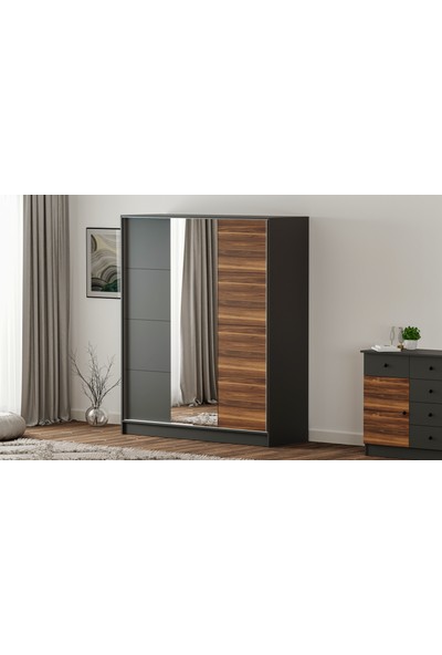 Rabi Mobilya Paris Sürgülü Aynalı Gardırop Rabi Mobilya Paris Sürgülü Aynalı Gardırop